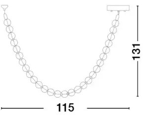Luxusní lustr Perla 131