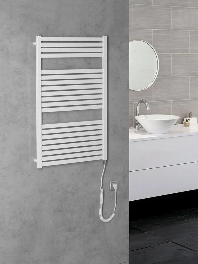 Aqualine TONDI-E 600 x 970 mm DE460T elektrické otopné těleso bílé