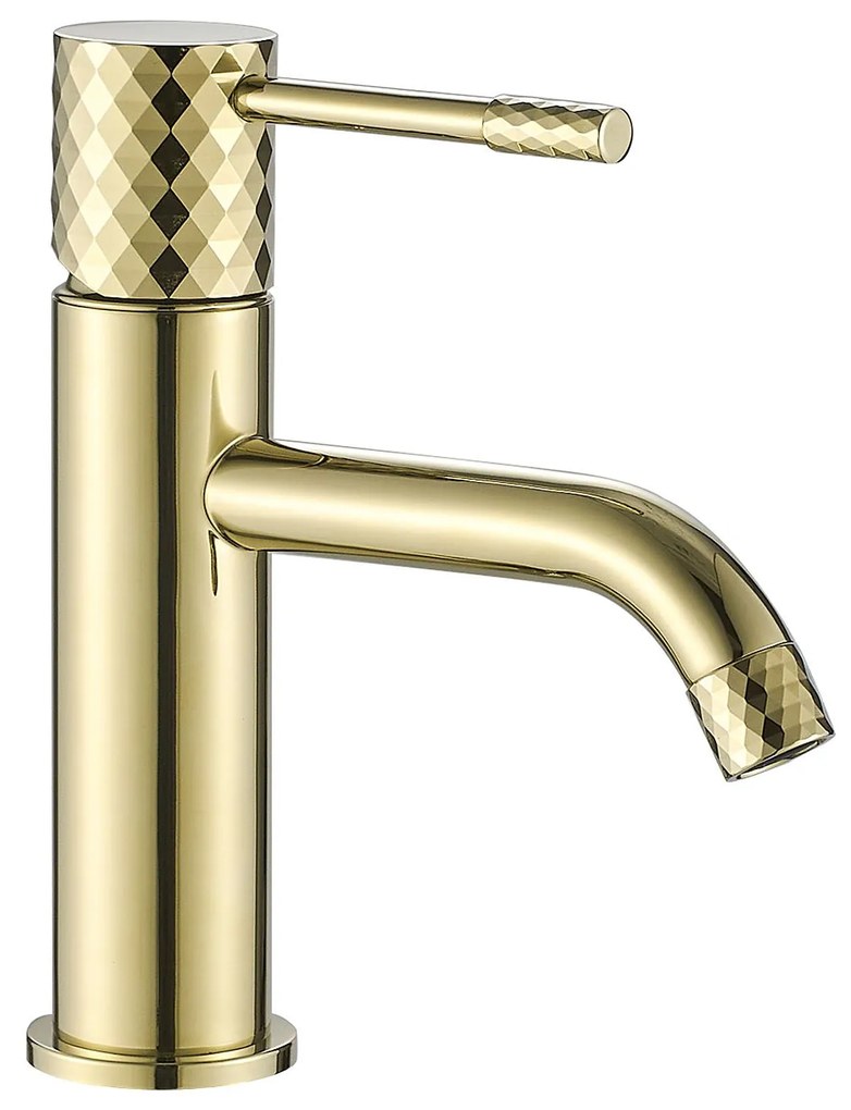 Rea Lungo Diamond, umyvadlová baterie h-185, zlatá matná, REA-B8993