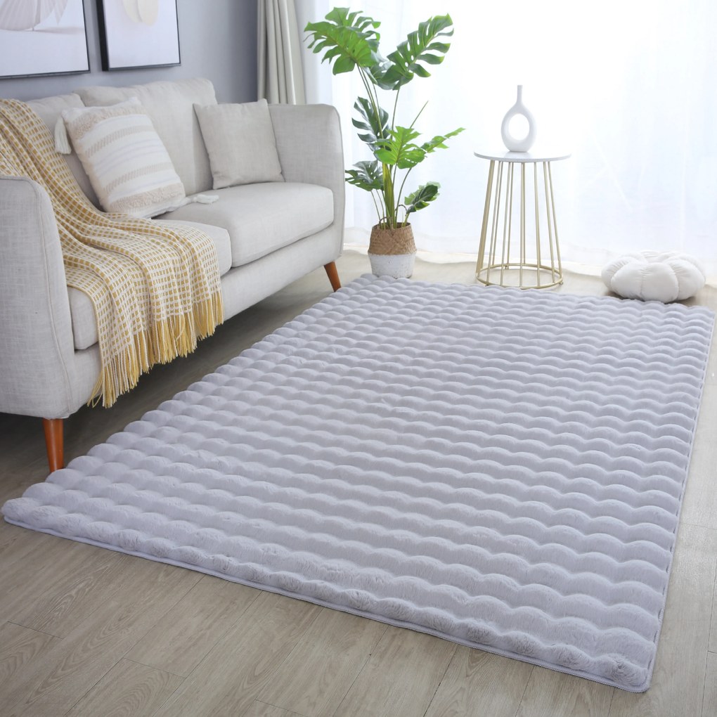 Ayyildiz, Kusový koberec Ambiance 5110 Silver, 160x230, šedá, obývací pokoj