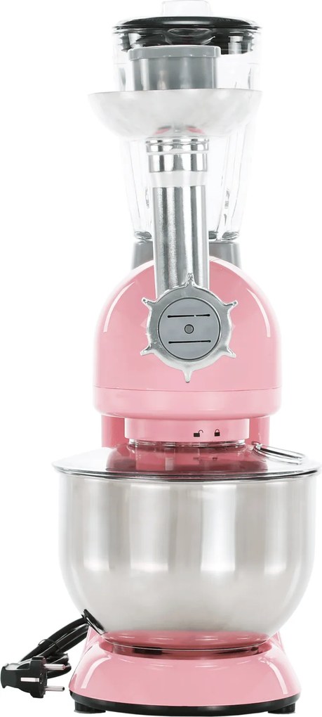 TEMPO-KONDELA KANTE, kuchyňský robot, 1800 W, 5 l, růžová / chrom