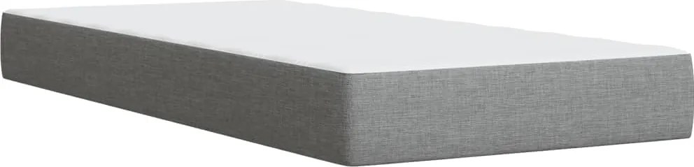Box spring postel s matrací světle šedý 100 x 200 cm textil 3290392