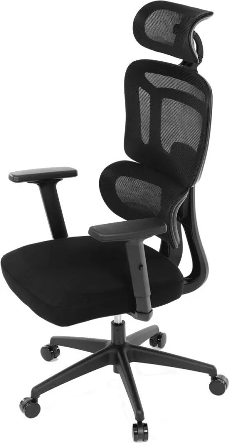 Kancelářská židle KA-Y358 BK, synchronní mechanismus, černá síťovina (61 x 65) cm