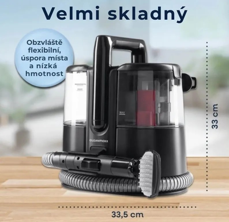 CLEANmaxx Ruční elektrický čistič koberců a čalounění PT-PRO 15177
