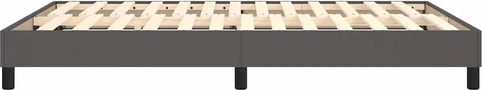 Rám postele s boxspringem šedá 140 x 190 cm umělá kůže 3120698