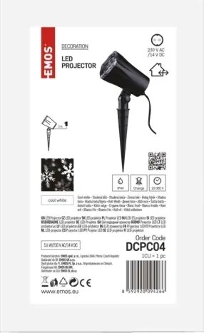 Vánoční osvětlení EMOS DCPC04 ZY2373 LED dekorativní projektor vločky