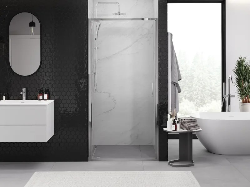 Mexen Exo, 1-křídlé sprchové dveře do otvoru 70 cm, 6mm čiré sklo, chromový profil, 8181-070-000-01-00