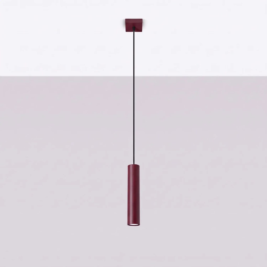 Sollux Lighting Závěsné svítidlo LAGOS 1 bordó