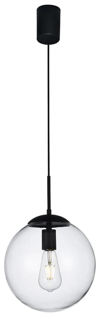 Smarter 01-3168 závěsné svítidlo Global, pískově černé, 1xE27, ø25cm
