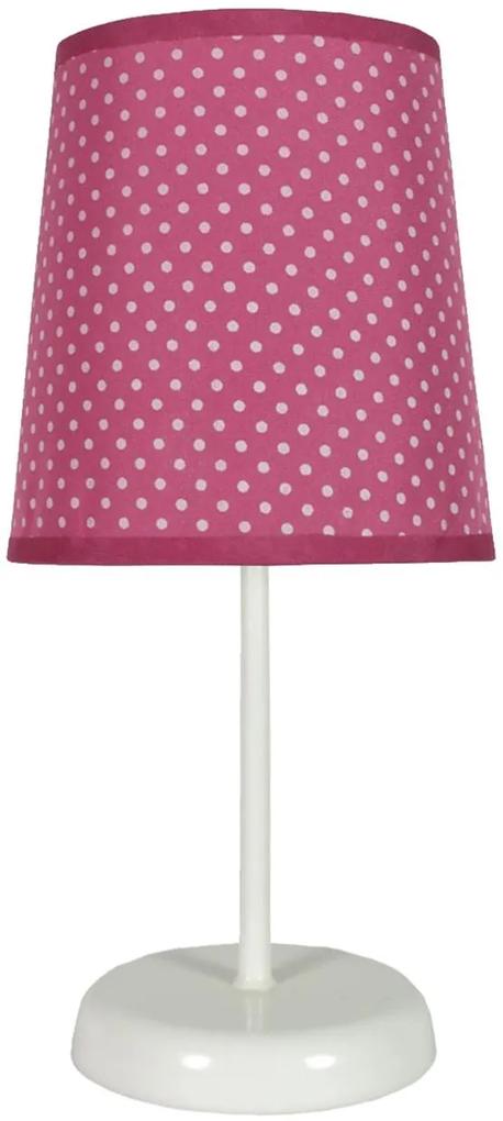 Dětská stolní lampička GABRIELE, růžová, puntíky Clx GABRIELE 41-98279