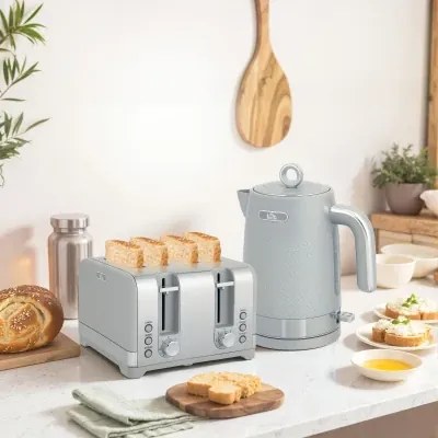 HOMCOM Sada konvice a toustovače, 1,7 l 2200 W rychlovarná konvice s termostatem