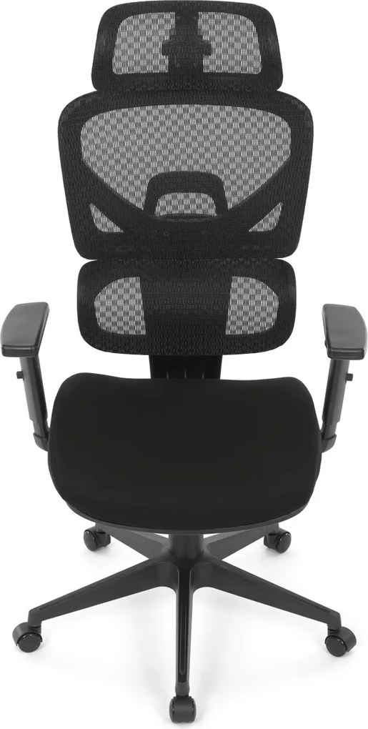 Ergonomická kancelářská židle PLUSHIO - černá síťovina