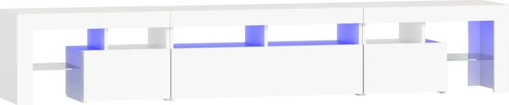 TV skříňka s LED osvětlením bílá 230x36,5x40 cm 3152786