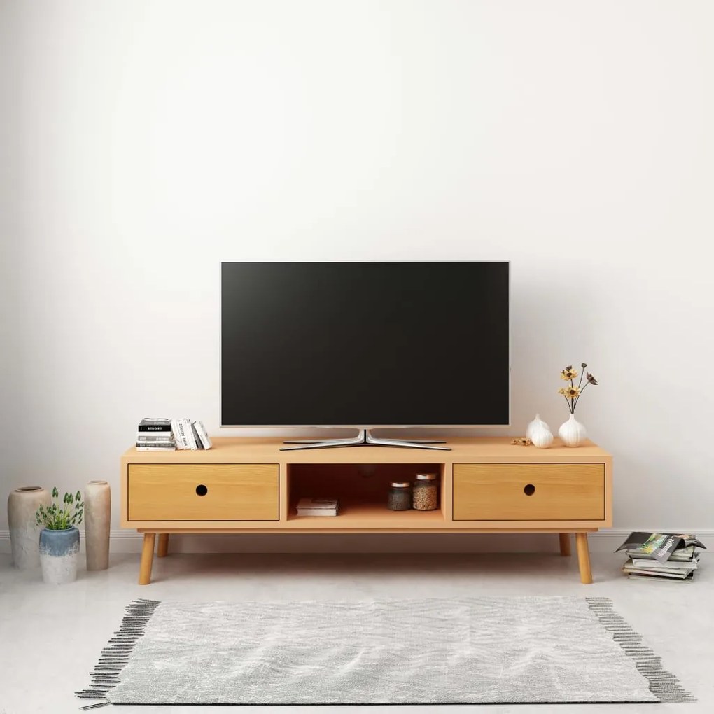 285222 vidaXL TV stolek 120 x 35 x 35 cm masivní borové dřevo