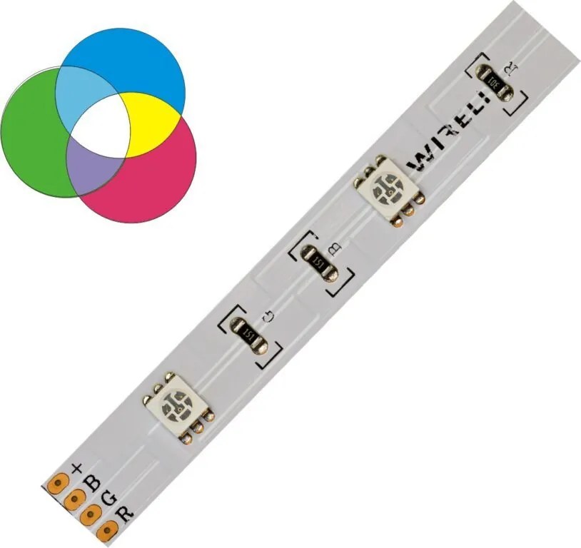 RGB LED pásek 5050  30 WIRELI 7,2W 0,6A 12V