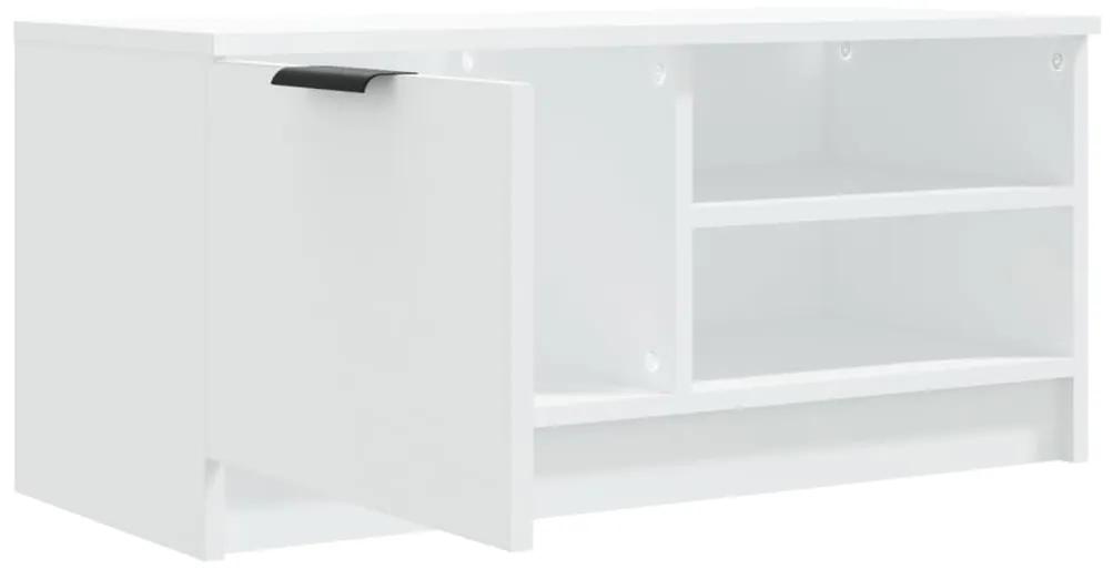 TV skříňka bílá 80 x 35 x 36,5 cm kompozitní dřevo - Default Title