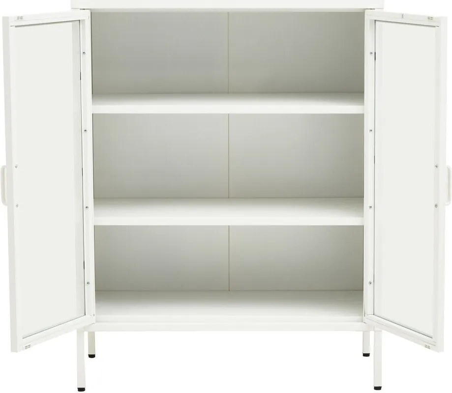 Bílá ocelová vitrína 80x102x40 cm Acier – Premier Housewares