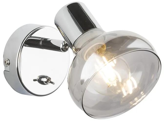 Globo 54921-1 LOTHAR - Nástěnná lampička s vypínačem, lesklý chrom, 1 x E14