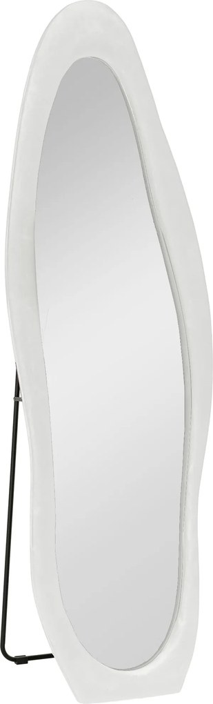 HOMCOM celoplošné zrcadlo 50 x 160 cm stojící zrcadlo s krytem rámu připomínajícím samet, nepravidelné zvlněné zrcadlo na zeď do ložnice, obývacího p…