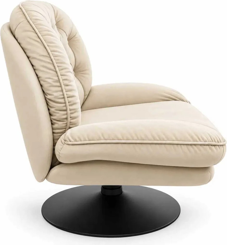 LuxuryForm DESIGN Relaxační otočné křeslo LUNA - krémové