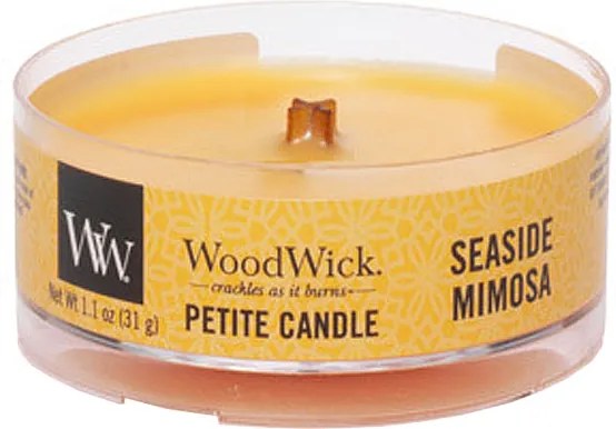 WoodWick – Petite Candle vonná svíčka Mimóza na pobřeží, 31 g