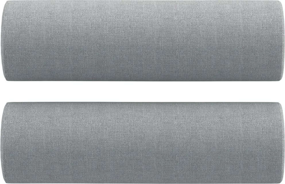 2místná pohovka s polštáři světle šedá 140 cm textil 3200845
