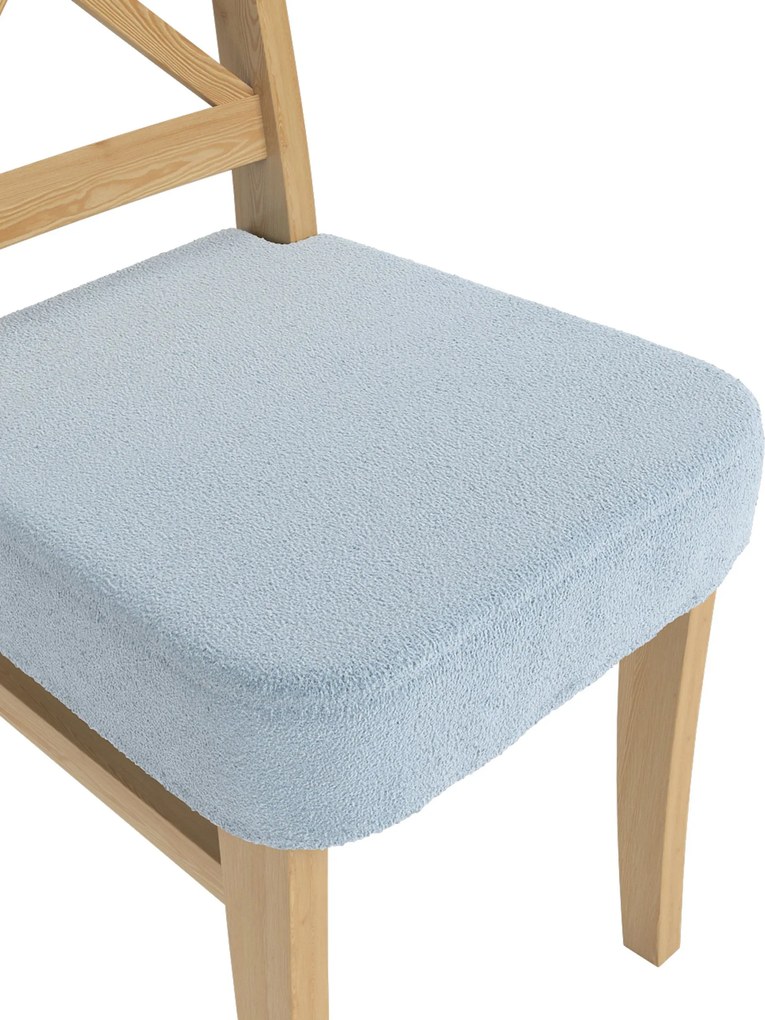 Sedák na židli IKEA Ingolf barva modrá látka pletený vzor