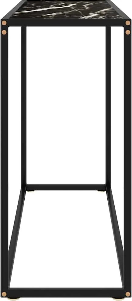 Konzolový stolek černý 100 x 35 x 75 cm tvrzené sklo 322814