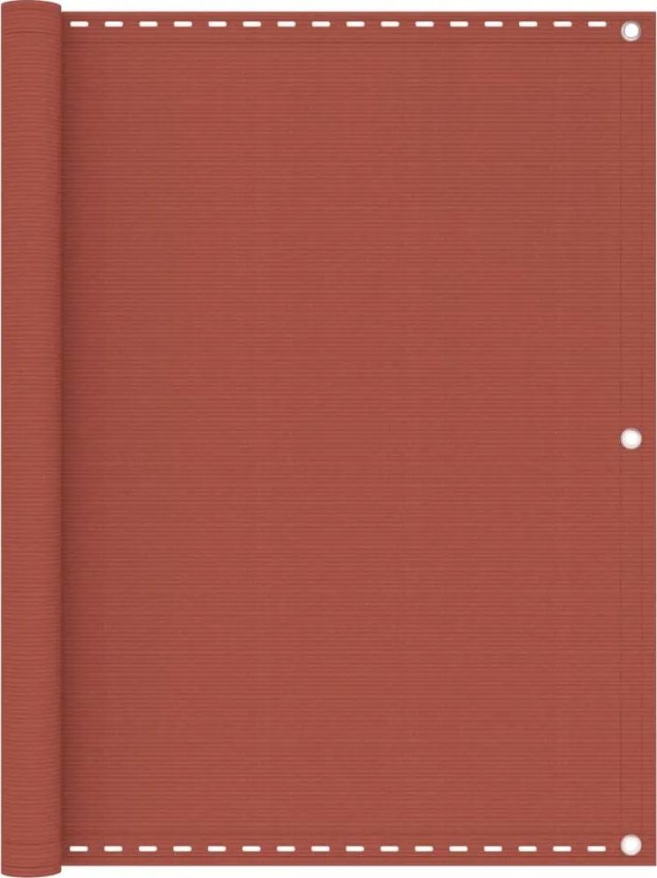 vidaXL Balkonová zástěna 120 x 400 cm HDPE [310917] Barva: Červená