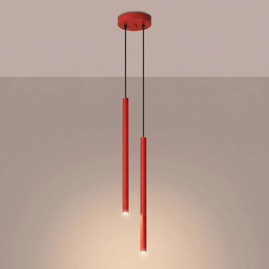 Sollux Lighting Závěsné svítidlo PASTELO 2 červené