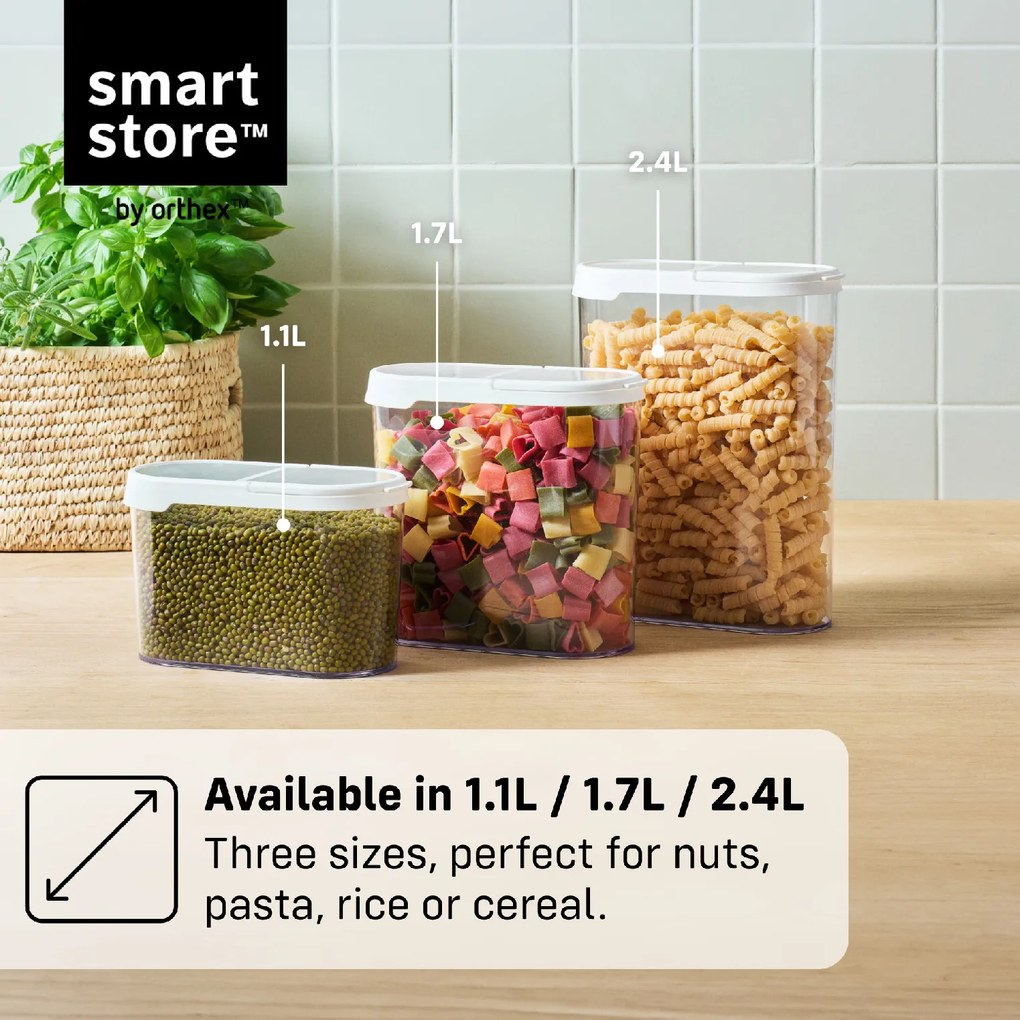 SMARTSTORE Dóza na potraviny s dávkovacím víčkem, FLIP - 2,4l