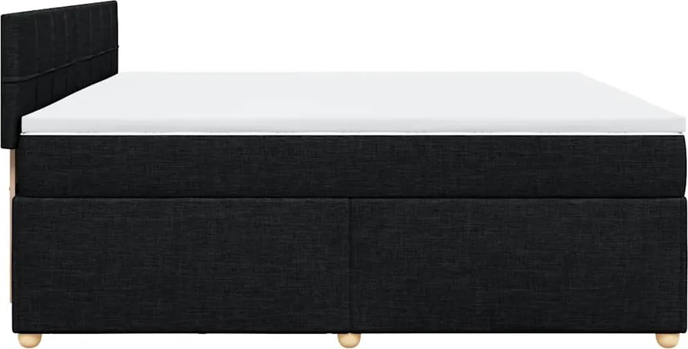 Box spring postel s matrací černá 200x200 cm textil 3286789