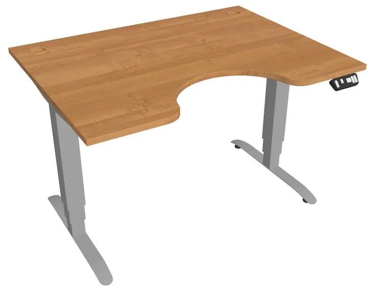 Hobis Motion Elektr. nastavitelný stůl 120x90 s pamětí - HOBIS ERGO MOTION MSE 3M 1200 Dekor stolové desky: olše, Barva kovové podnože: stříbrná