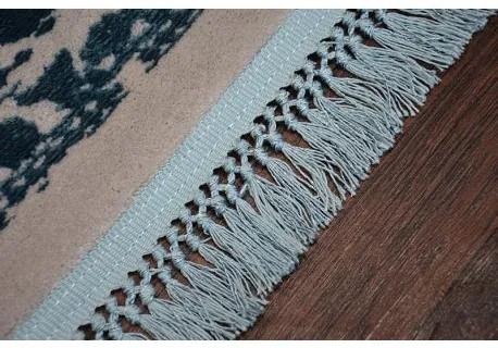 koberec AKRYL MANYAS 192AA, střapce, šedá, modrá velikost 100x300 cm | krásné koberce cz