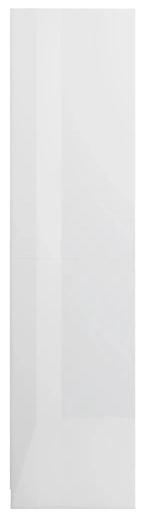 Šatní skříň se zásuvkami bílá s leskem 50x50x200 cm dřevotříska - Default Title