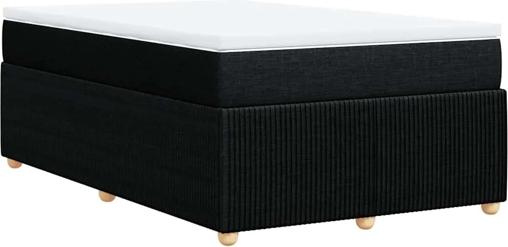 Box spring postel s matrací černá 120x190 cm textil 3285555