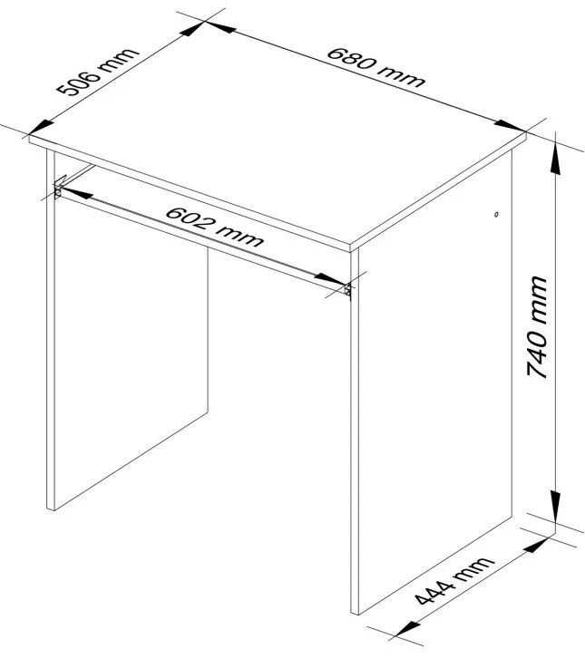 Psací stůl Star volně stojící olše