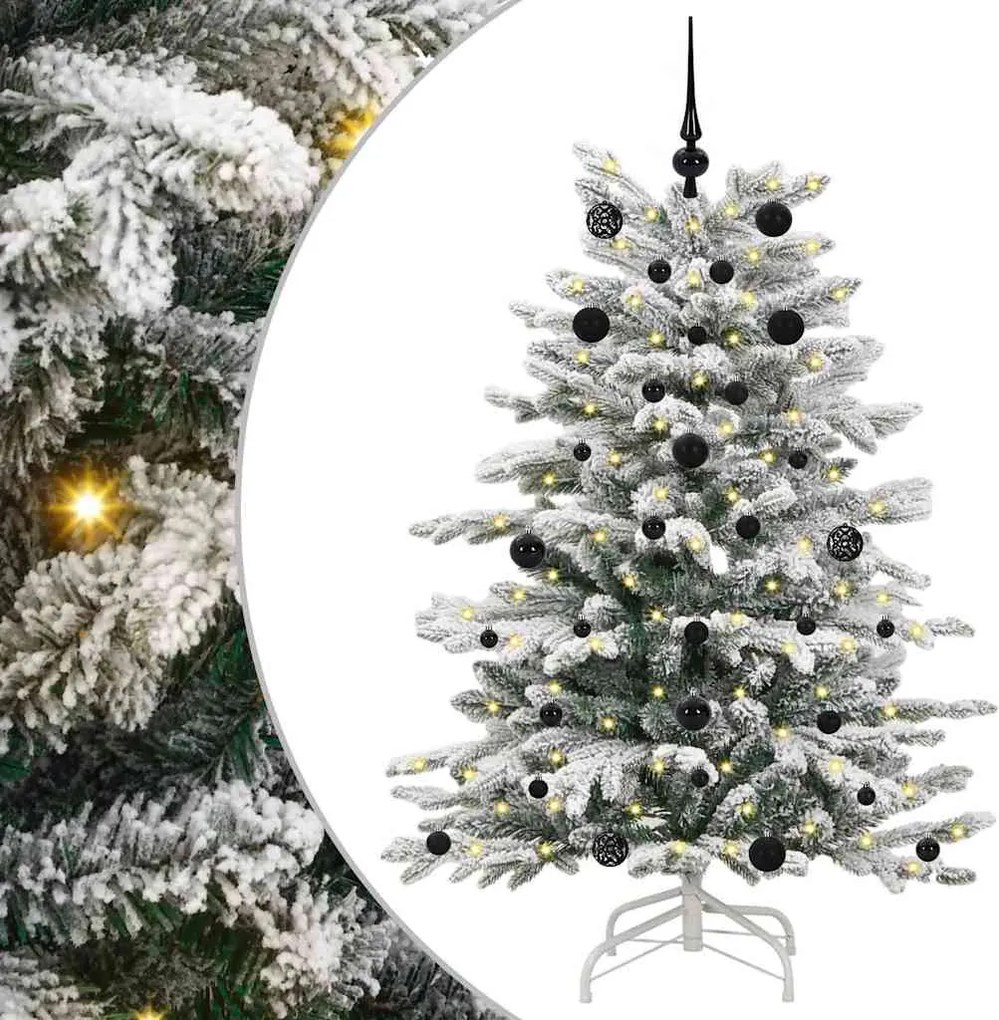 Umělý Skládací Vánoční Strom Bílá 150 cm PE a PVC 3395632