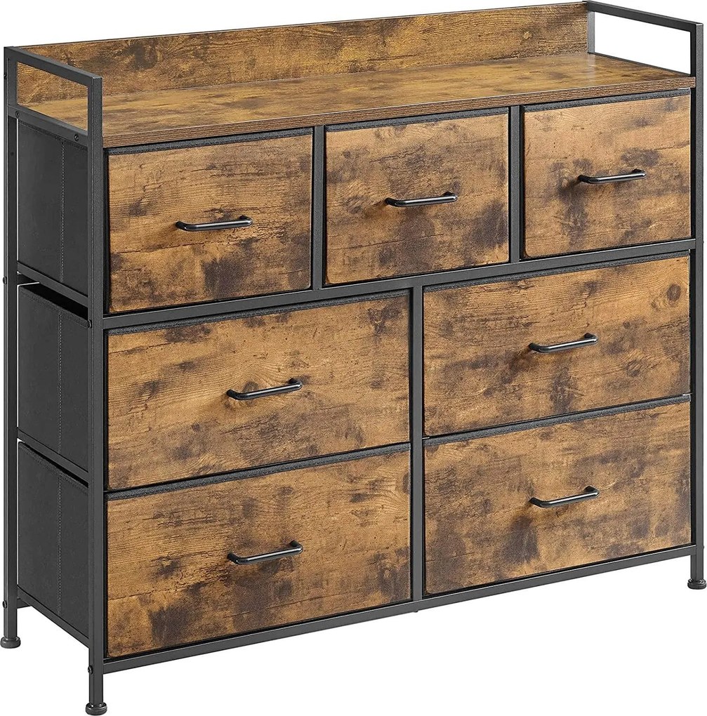 XXXLutz KOMODA, hnědá, černá, 98/85/28.5 cm Boxxx - Široké komody - 002543007120
