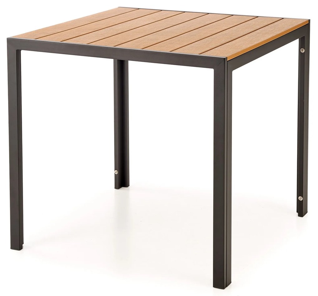 Zahradní stůl Fierro 80 cm hnědý/černý