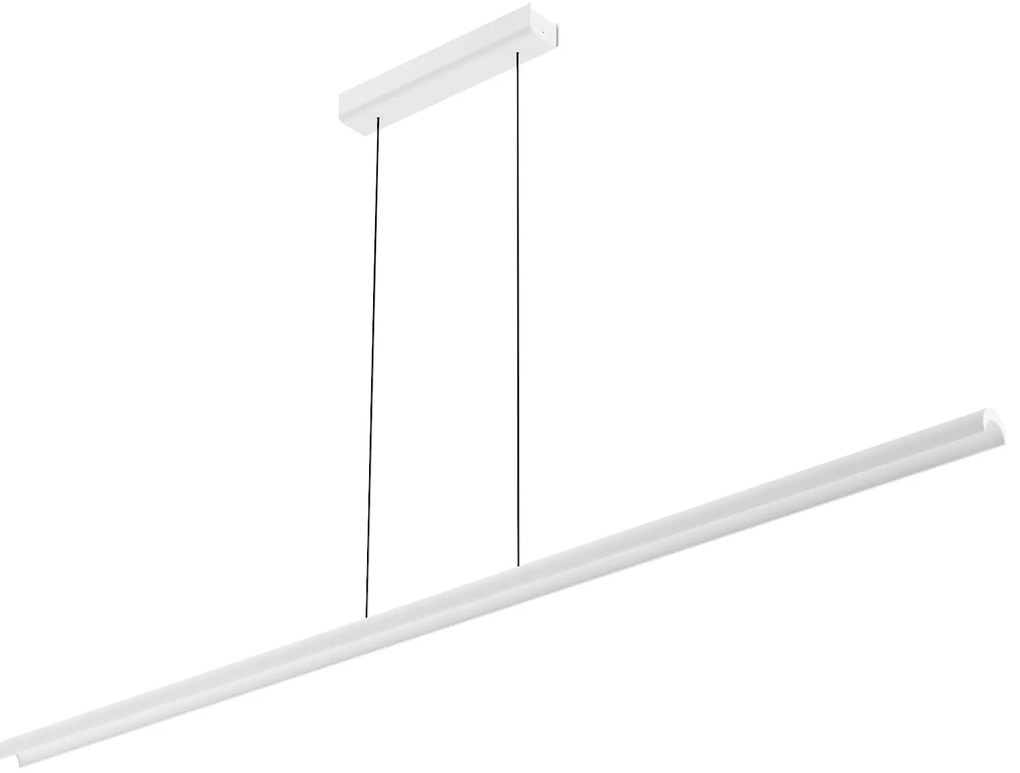 Linea Light Halfpipe_P, bílé závěsné lineární svítidlo, 42W LED 3000K, délka 143cm