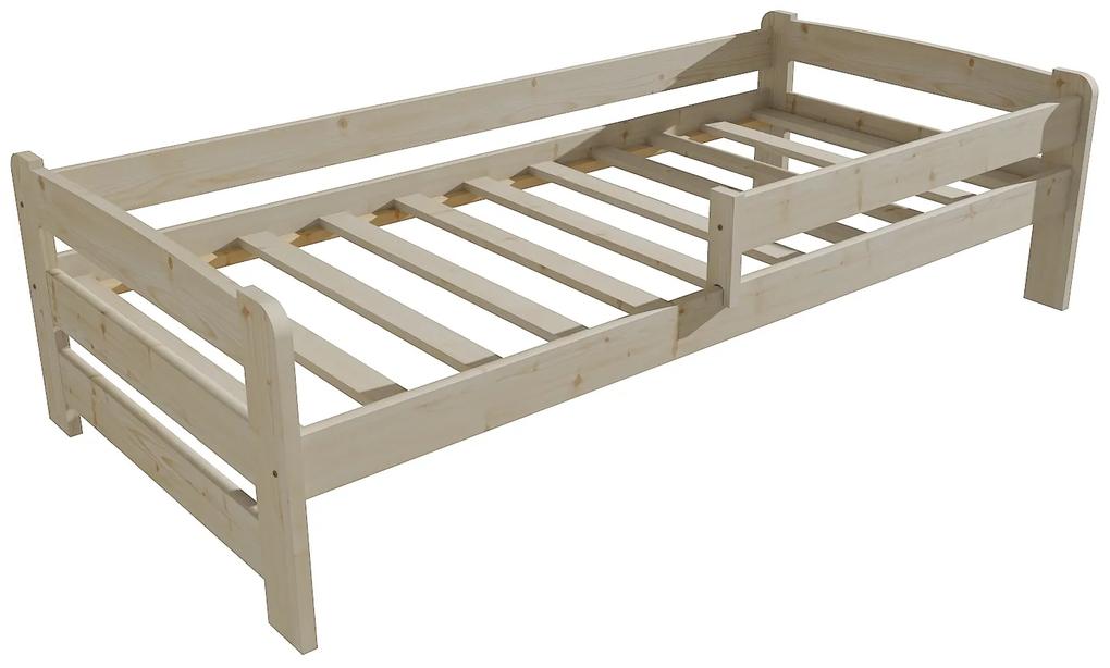 Vomaks Dětská postel se zábranou VMK009D KIDS Rozměr: 80 x 200 cm, Barva: surové dřevo