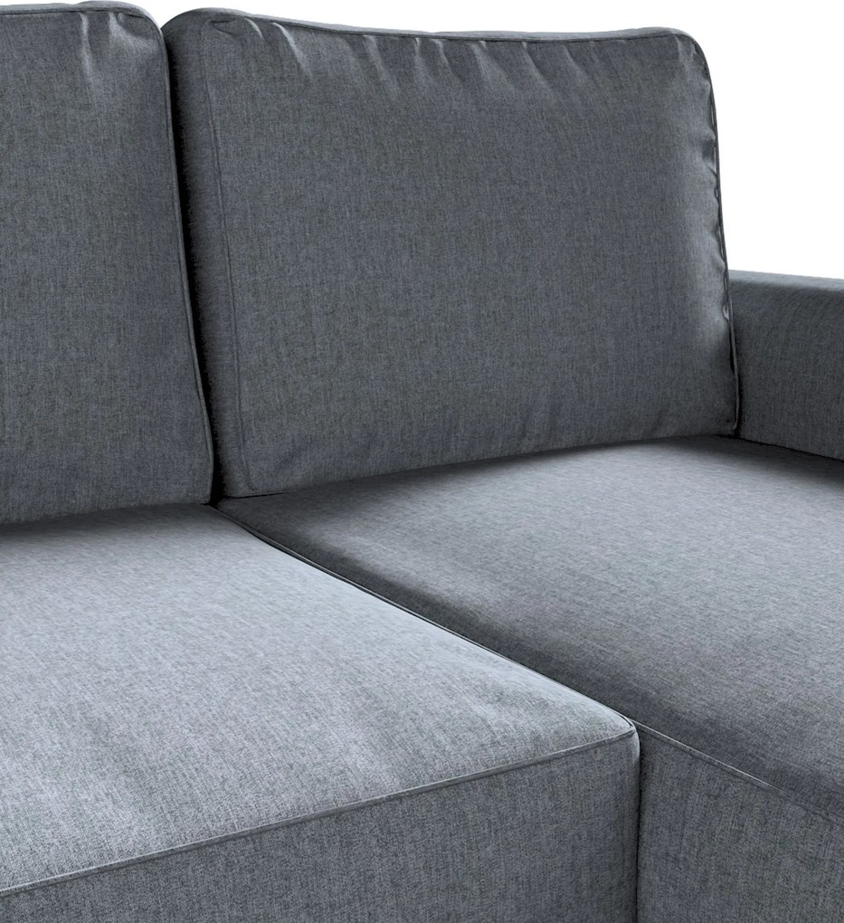 Potah na pohovku IKEA Backabro rozkládací se šezlongem barva šedá látka pletený vzor