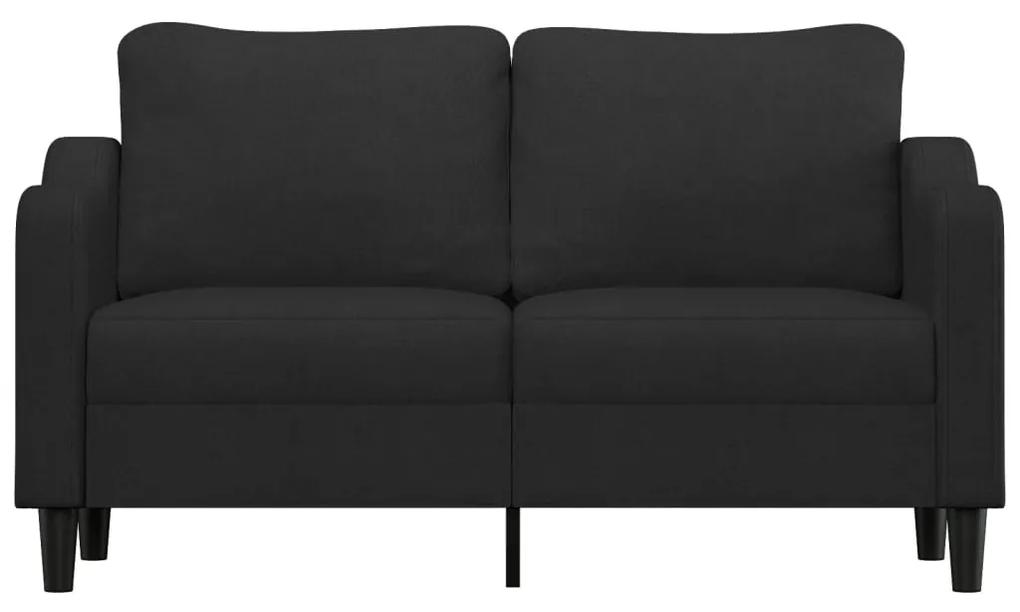 2místná pohovka černá 140 cm textil - Default Title