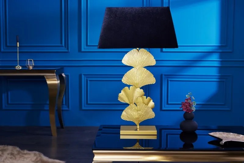 Zlatá stolní lampa Gingko 75 cm