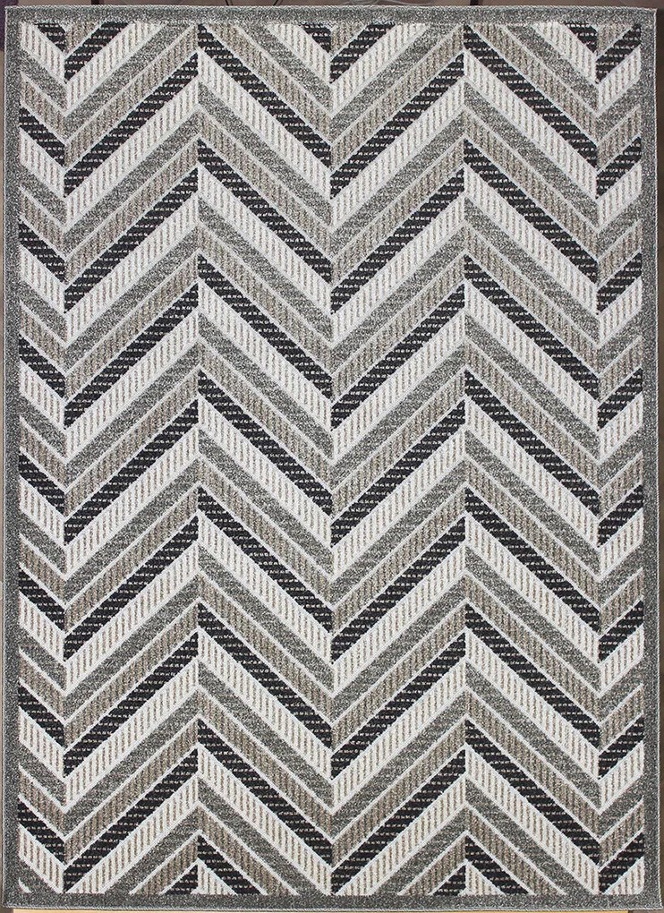 BE Koberec Lagos 1088 BEIGE - béžový šedý černý obdélníkový Rozměr: 60x100 cm