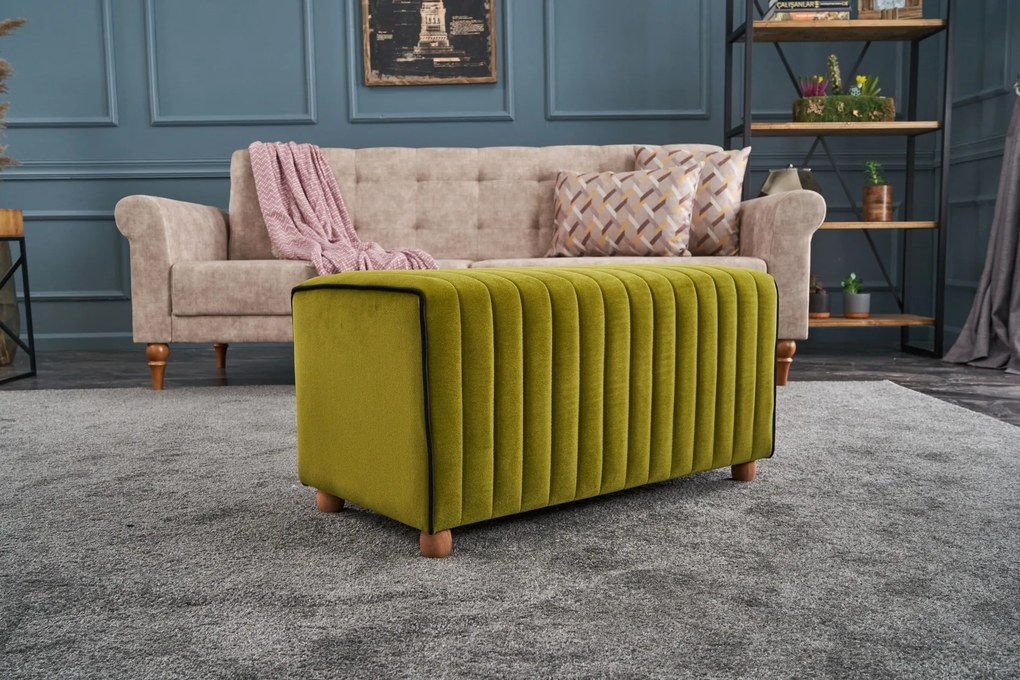 Atelier del Sofa Taburet Mabel Puf - Green, Zelená