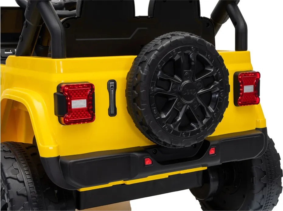 LEAN CARS Akumulátorové vozidlo Jeep Rubicon DK-JWR558 24 V, žluté