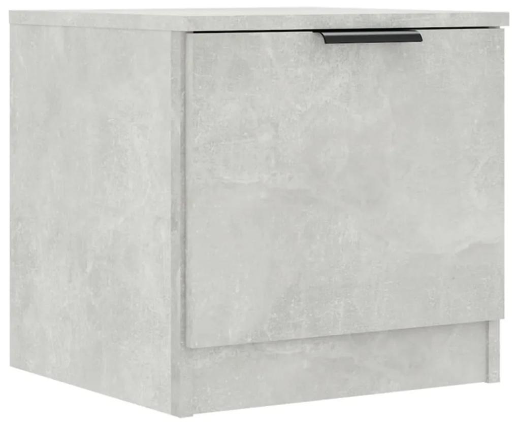 vidaXL Noční stolek betonově šedý 40 x 39 x 40 cm