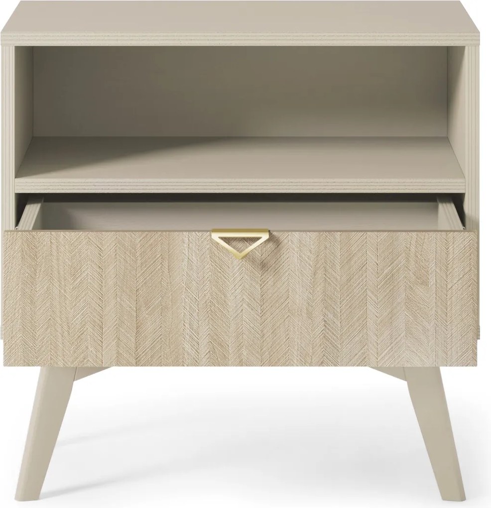 PSK Noční stolek NATURAL, Písková/Scandi 54 cm